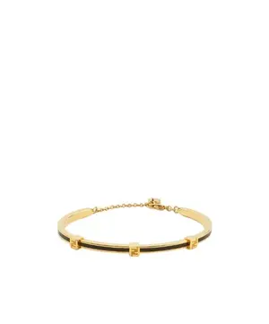 Fendi Forever Logo Bracelet - Gold And Black