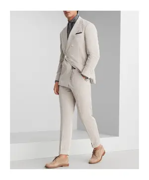 Brunello Cucinelli Tailored Pleated Trousers With American Pockets - White