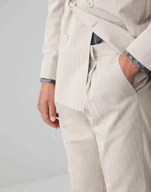 Brunello Cucinelli Tailored Pleated Trousers With American Pockets - White