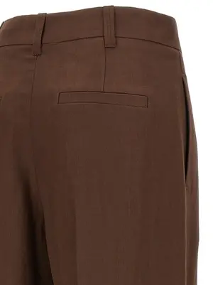 Brunello Cucinelli Pleated Mid-waist Trousers - Brown
