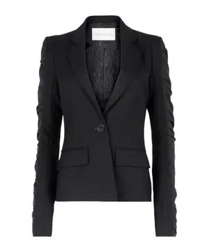 Nina Ricci Long-sleeved Pleated Suit Jacket
