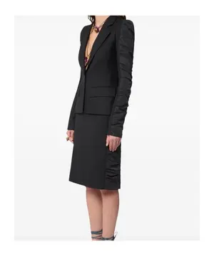 Nina Ricci Long-sleeved Pleated Suit Jacket