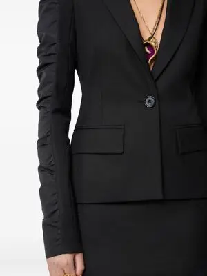 Nina Ricci Long-sleeved Pleated Suit Jacket