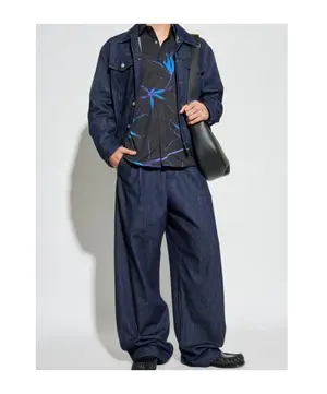 Dries Van Noten Carrot Fit Denim Trousers