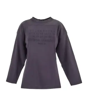 MAISON MARGIELA Long-sleeved Crewneck Sweatshirt With Embroidered Logo - No