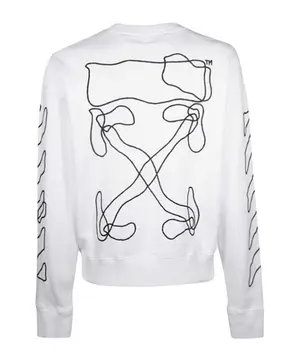 Off-White Twisted Line Arrow Pullover Hoodie