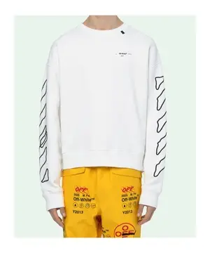 Off-White Twisted Line Arrow Pullover Hoodie