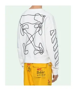 Off-White Twisted Line Arrow Pullover Hoodie
