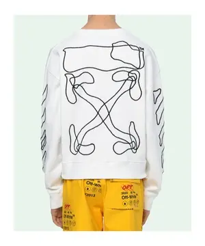 Off-White Twisted Line Arrow Pullover Hoodie