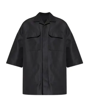 Rick Owens Short-sleeved Oversized Shirt - Black