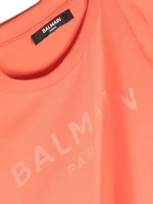 Balmain Logo Print Cotton T-shirt