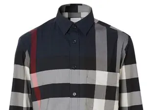 Burberry Checked Stretched Poplin Shirt