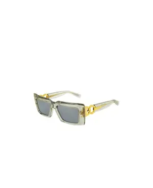 Balmain Rectangle Frame Sunglasses - Gray