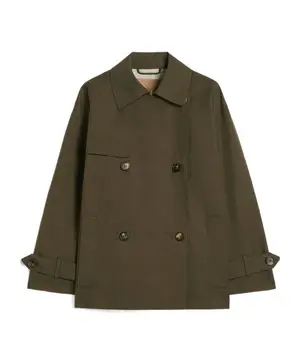Max Mara Zeno Double-breasted Mini Trench Coat - Green