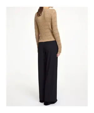 BY MALENE BIRGER Elsa Pleated Wide Leg Pants - Black