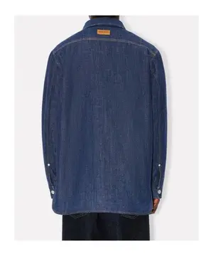 Kenzo Padded Overshirt In Japanese Denim