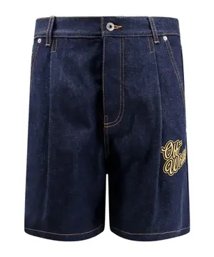 Off-white Frayed Shorts For Men