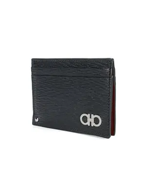 FERRAGAMO Contrasting Logo Wallet Two-piece Set