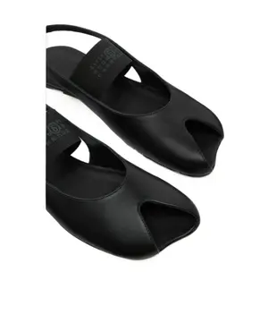MAISON MARGIELA Leather Open-toe Slingback Sandals - Black