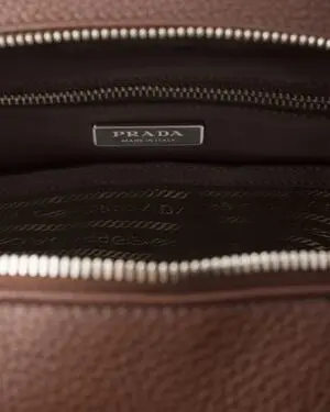 Prada Triangle-logo Zipped Backpack - Ochre