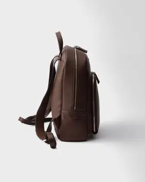 Prada Triangle-logo Zipped Backpack - Ochre