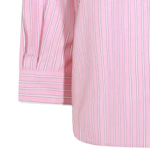 Miu Miu Striped Embroidered Logo Shirt