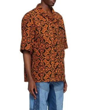 MARINE SERRE Logo Short-sleeved Shirt