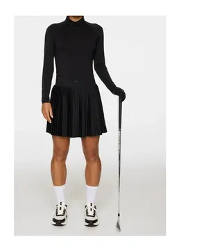 J. Lindeberg Pleated Skirt With Elastic Waistband - Black