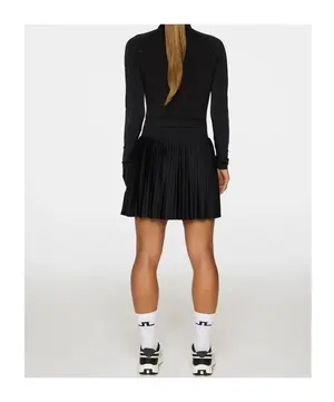 J. Lindeberg Pleated Skirt With Elastic Waistband - Black