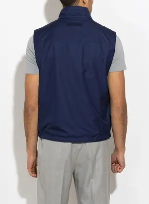 Zegna Reversible Zip-up Vest - Blue