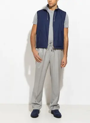Zegna Reversible Zip-up Vest - Blue