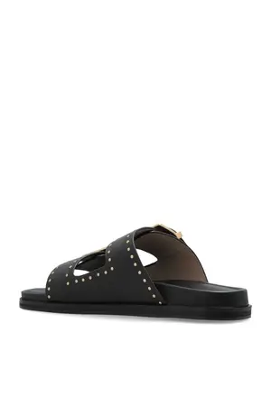 ALLSAINTS Magda Buckled Flat Sandals - Black