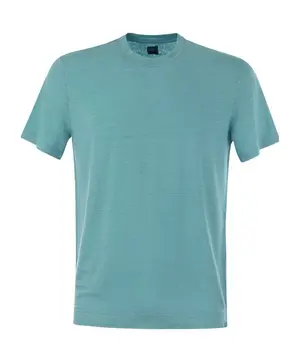 Fedeli Vintage Linen T-shirt - Blue