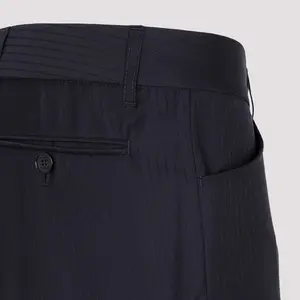 Etro Striped Tailored Trousers - Black