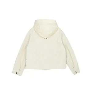 Burberry Cropped Quilted Hooded Jacket - Nutmeg