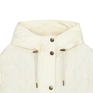 Burberry Cropped Quilted Hooded Jacket - Nutmeg
