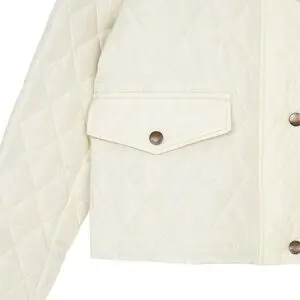 Burberry Cropped Quilted Hooded Jacket - Nutmeg