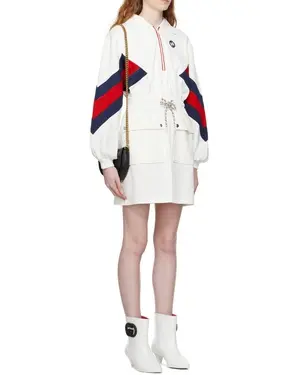 Gucci Technical Jersey Polo Dress With Double G Embroidery
