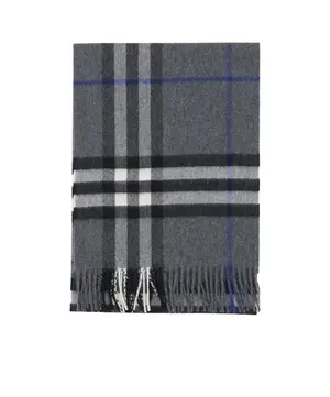Burberry Check Cashmere Scarf - Black