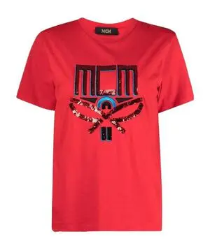 Mcm Sequin Logo T-shirt