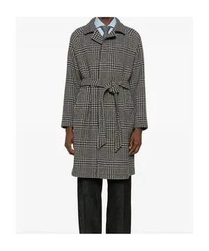 Tagliatore Checked Long-sleeved Coat