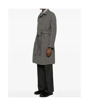 Tagliatore Checked Long-sleeved Coat