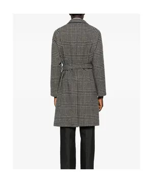 Tagliatore Checked Long-sleeved Coat