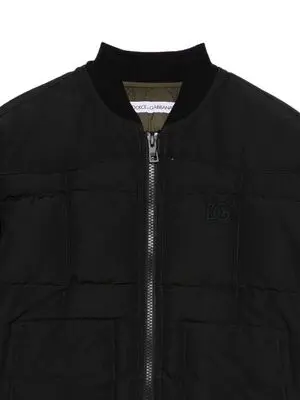 Dolce & Gabbana Long Sleeve Quilted Bomber Jacket