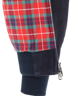 BARACUTA G9 Suede Bomber Jacket - Navy