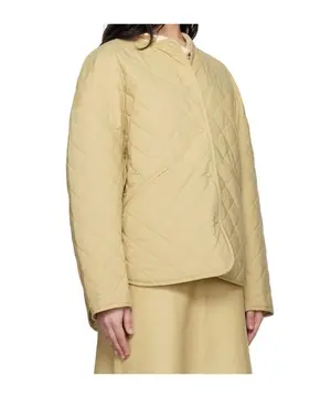 TOTEME Quilted Crewneck Jacket - Desert