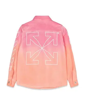 Off-White Tie-dye Effect Long-sleeve Shirt - Pink