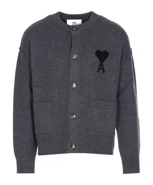 Men's Embroidered Crewneck Cardigans