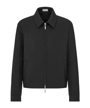 Dior Reversible Zipped Jacket With Jacquard And Cannage Patterns - Grey