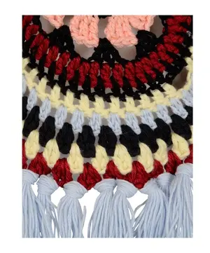 La DoubleJ Crochet Tasselled Top